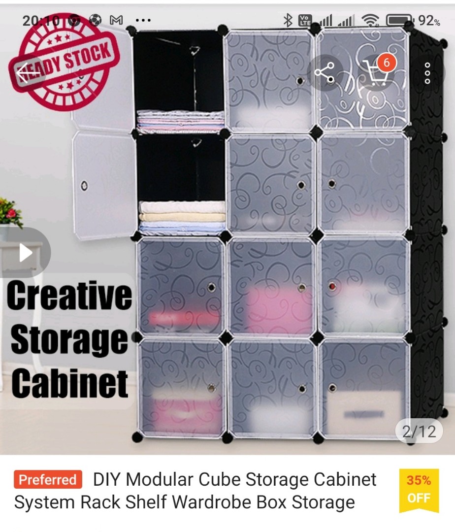 DIY modular cube storage organizer cabinet, Furniture & Home Living ...