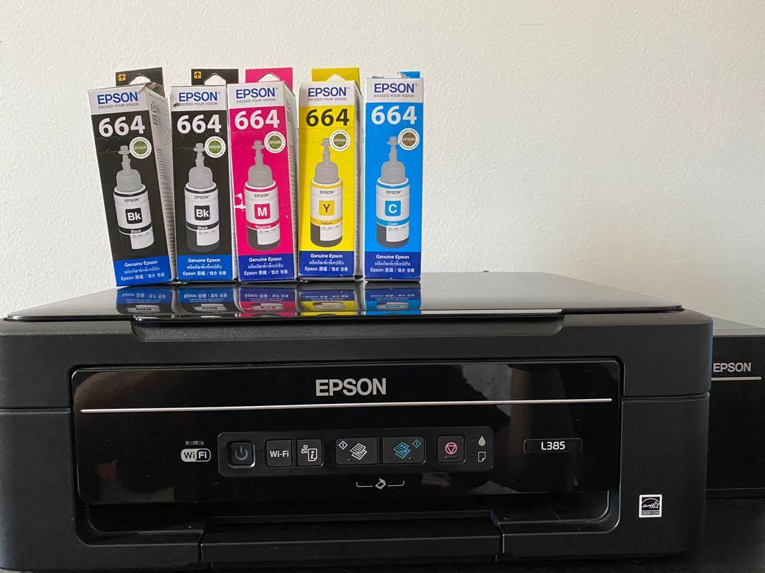 Epson L385 (printer, scanner, and copier) with ink, Computers & Tech ...