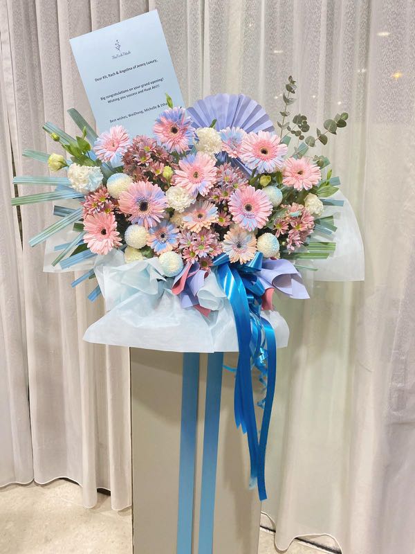 Grand opening stand/ pastel colour grand opening stand/ Congratulatory ...