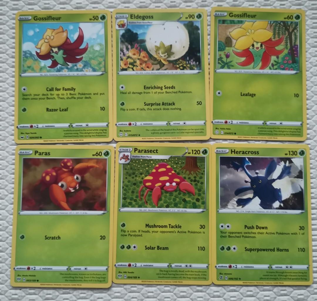 Grass and Bug Type Pokemon TCG (entire evolution line), Hobbies & Toys ...