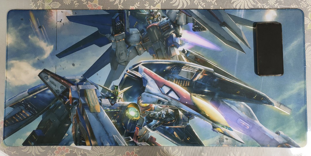 Gundam wing & Gundam freedom factory misprint playmat/desktop mat ...