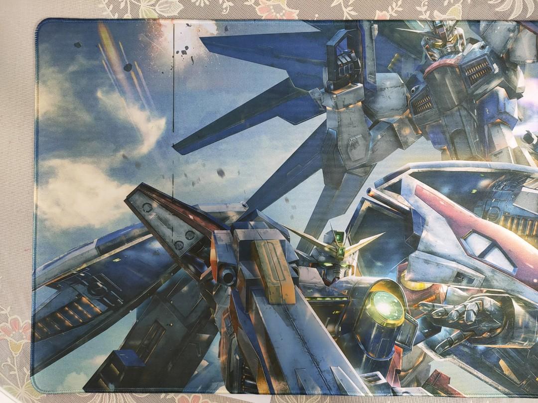 Gundam wing & Gundam freedom factory misprint playmat/desktop mat ...