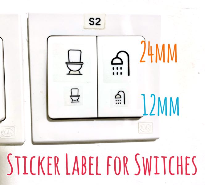 Home switch sticker label BTO EC Condo, Furniture & Home Living, Home ...