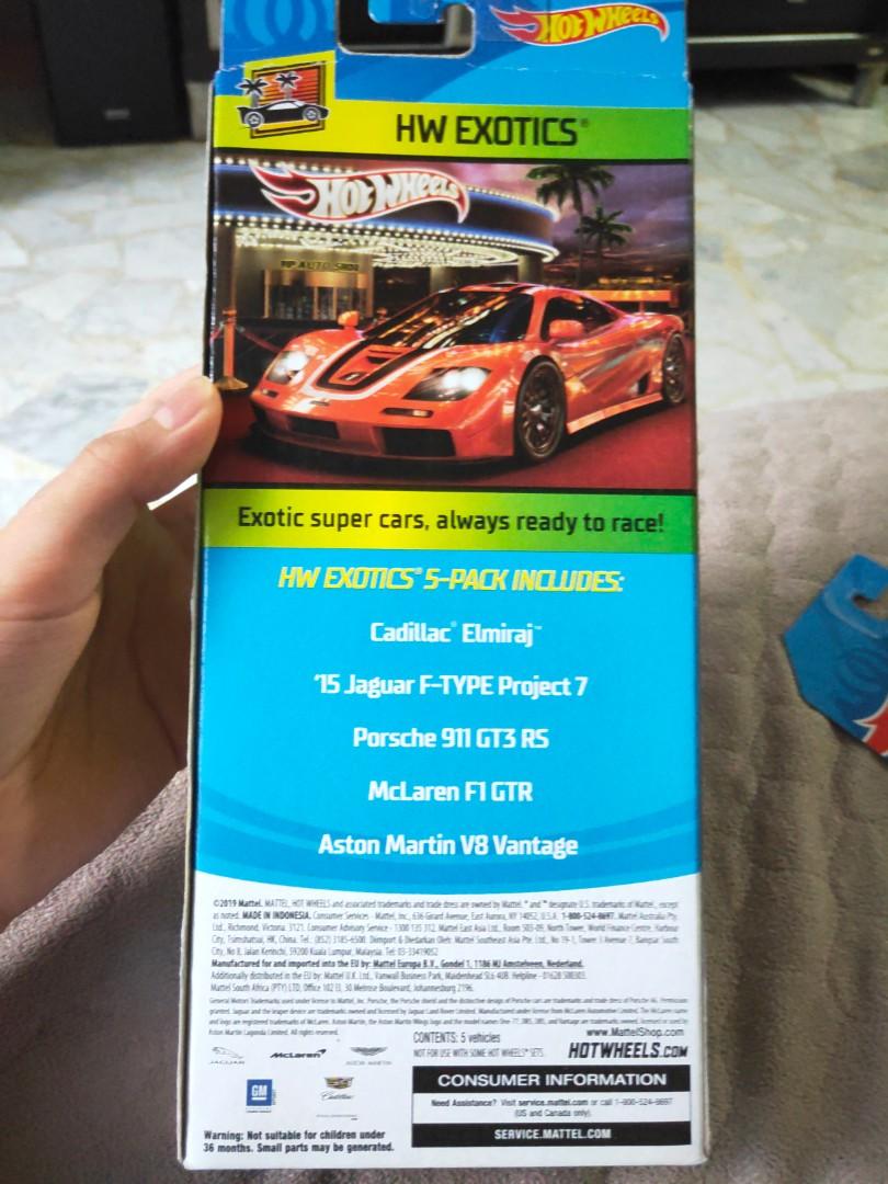 HW Exotics 5 car pack, Hobbies & Toys, Toys & Games on Carousell