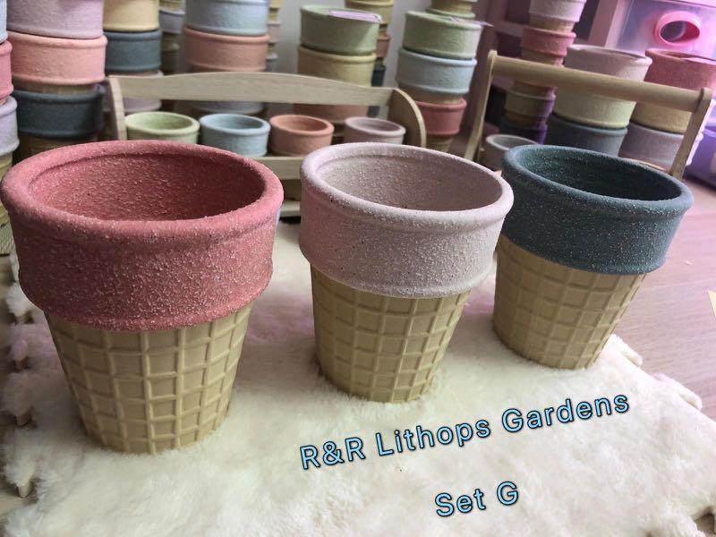 Ice cream flower pots (big), Furniture & Home Living, Gardening, Pots ...