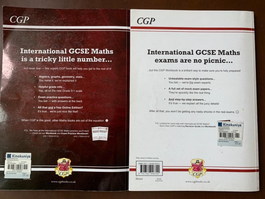 IGCSE Mathematics- CGP guide and Exam practice workbook with answers ...