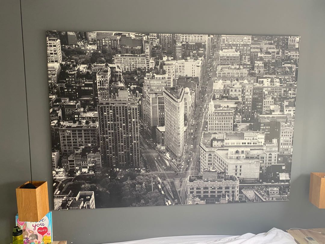 IKEA BJORKSTA Wall Art Viewpoint Manhattan New York 55 X 39