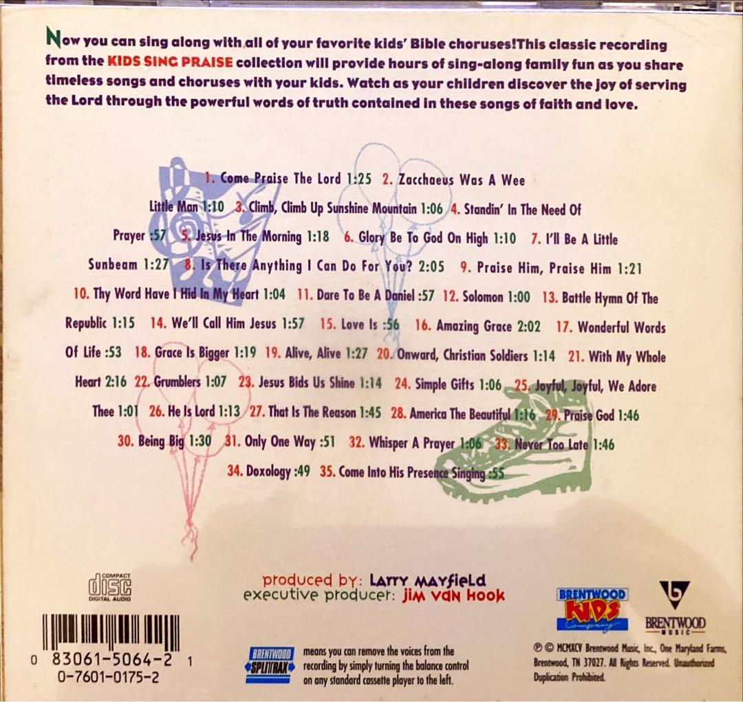 Kids Sing Praise CD 1 & 2, Hobbies & Toys, Music & Media, CDs & DVDs on ...