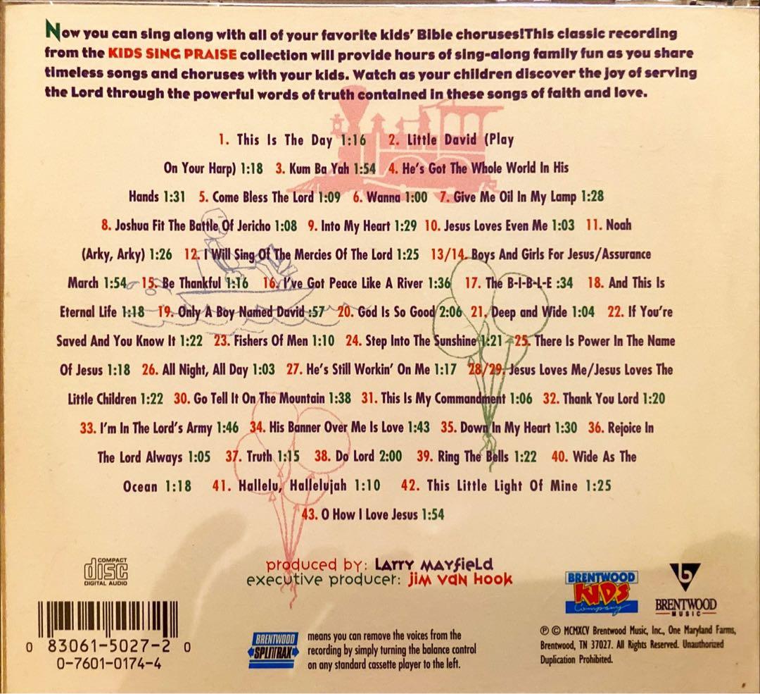 Kids Sing Praise CD 1 & 2, Hobbies & Toys, Music & Media, CDs & DVDs on ...