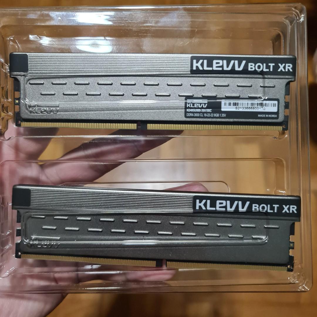 Klevv BOLT XR 16GB 8x2 DDR4 3600, Computers & Tech, Parts & Accessories ...