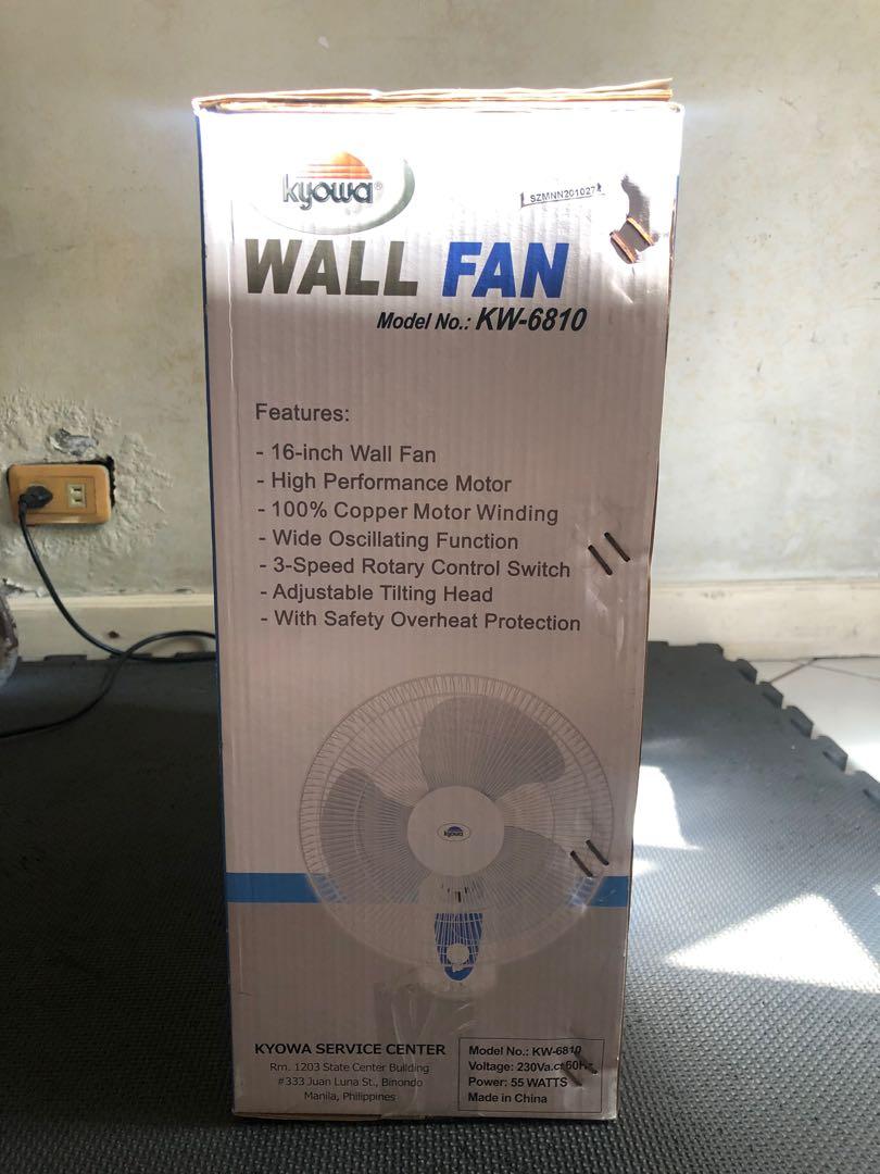 KYOWA Wall Fan 16", Furniture & Home Living, Lighting & Fans, Fans on ...