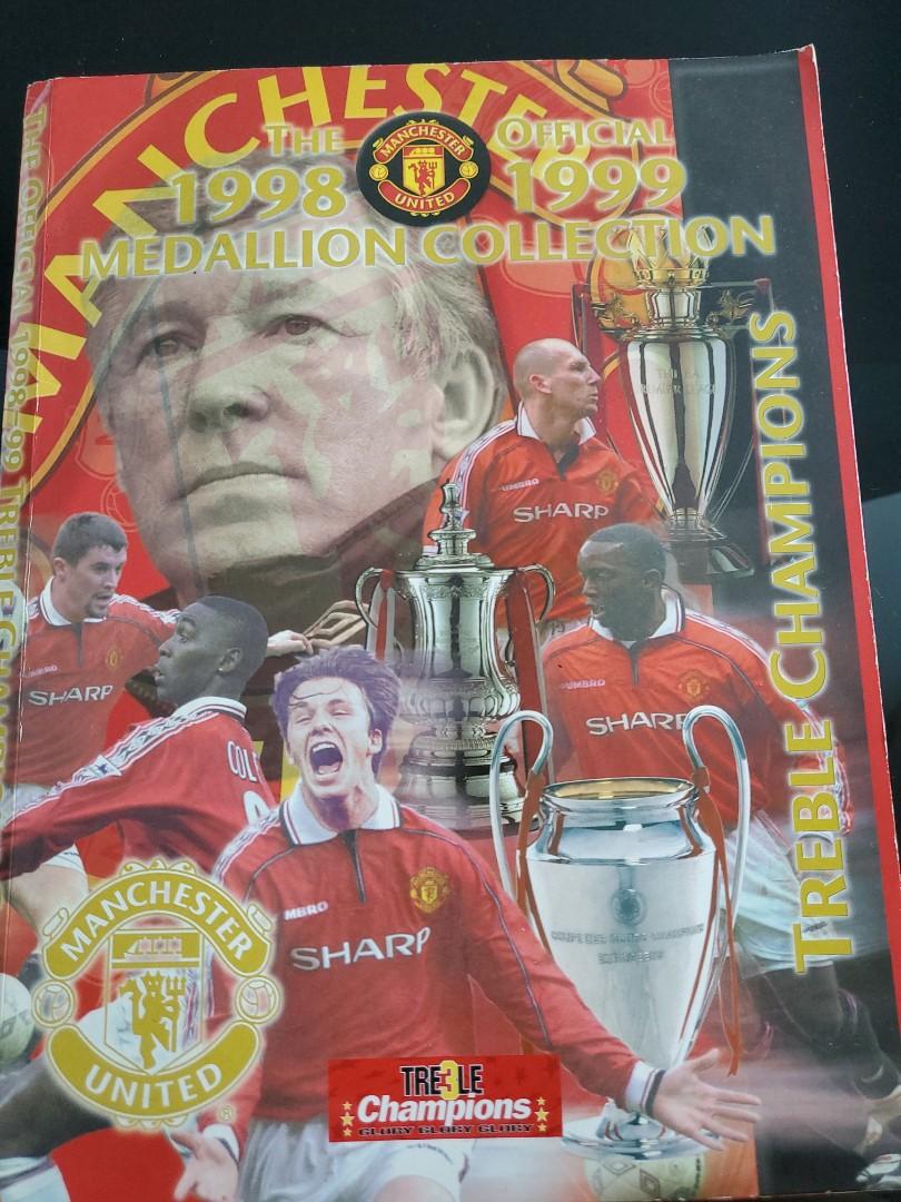 Manchester united medallion collection treble coins, Hobbies & Toys ...