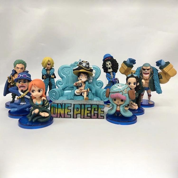 One Piece Luffy Zoro Nami Usop Chopper Hancock Boa Sanji Brooke Chibi ...