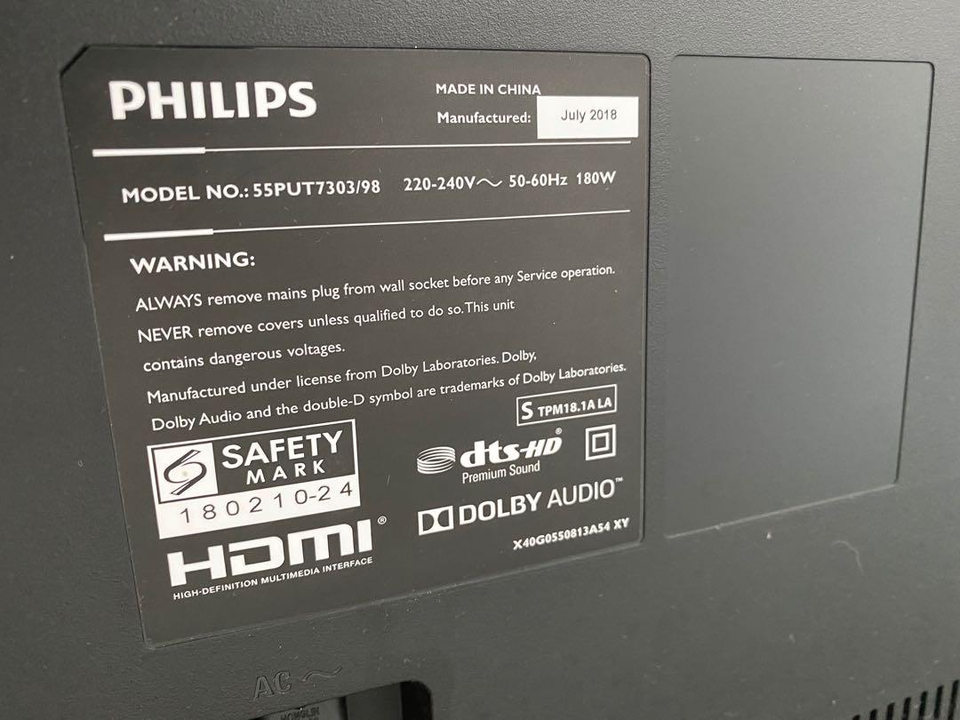 Phillips 55 inch Android Smart TV, TV & Home Appliances, TV ...