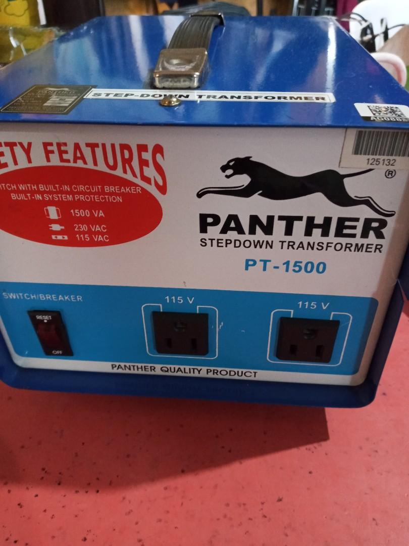 PT 1500W-110V: Panther Step Down Transformer 1500W, Output 110V, TV & Home Appliances ...