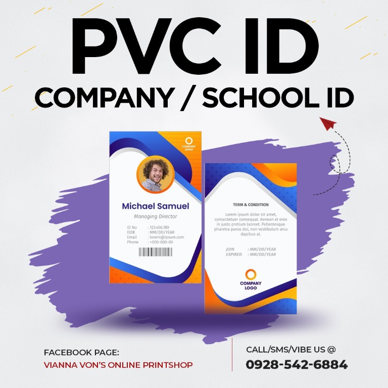 PVC ID Company ID School ID, Hobbies & Toys, Stationary & Craft, Art ...