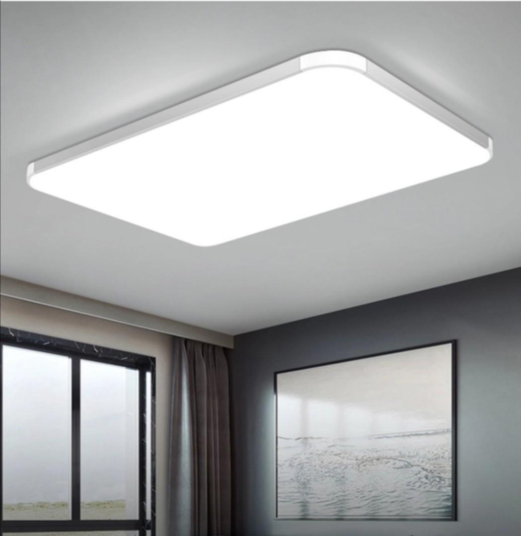 Rectangular LED Ceiling Light 36W, 60x40x6, Furniture & Home Living ...
