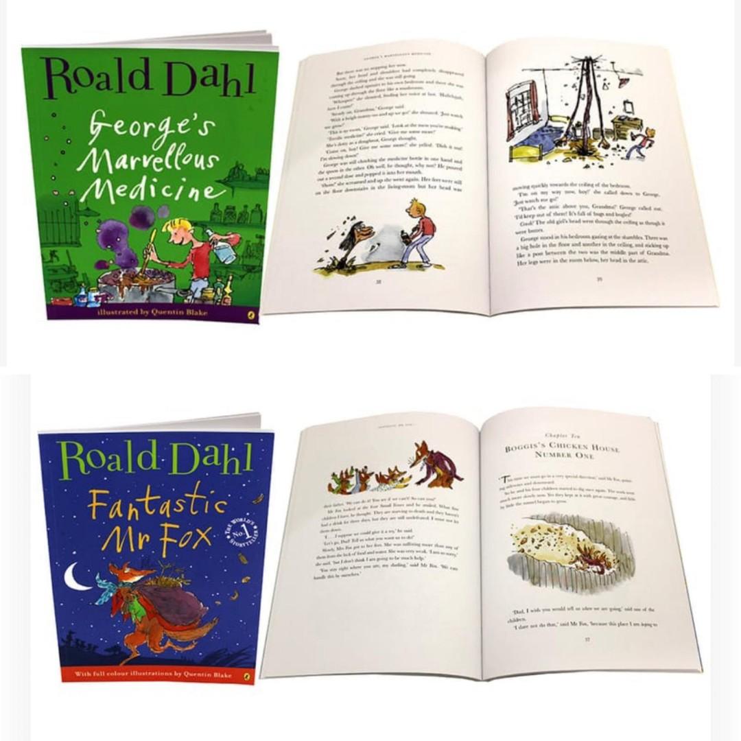 Roald Dahl A4 size Splendiferous story collection (4 books with full ...