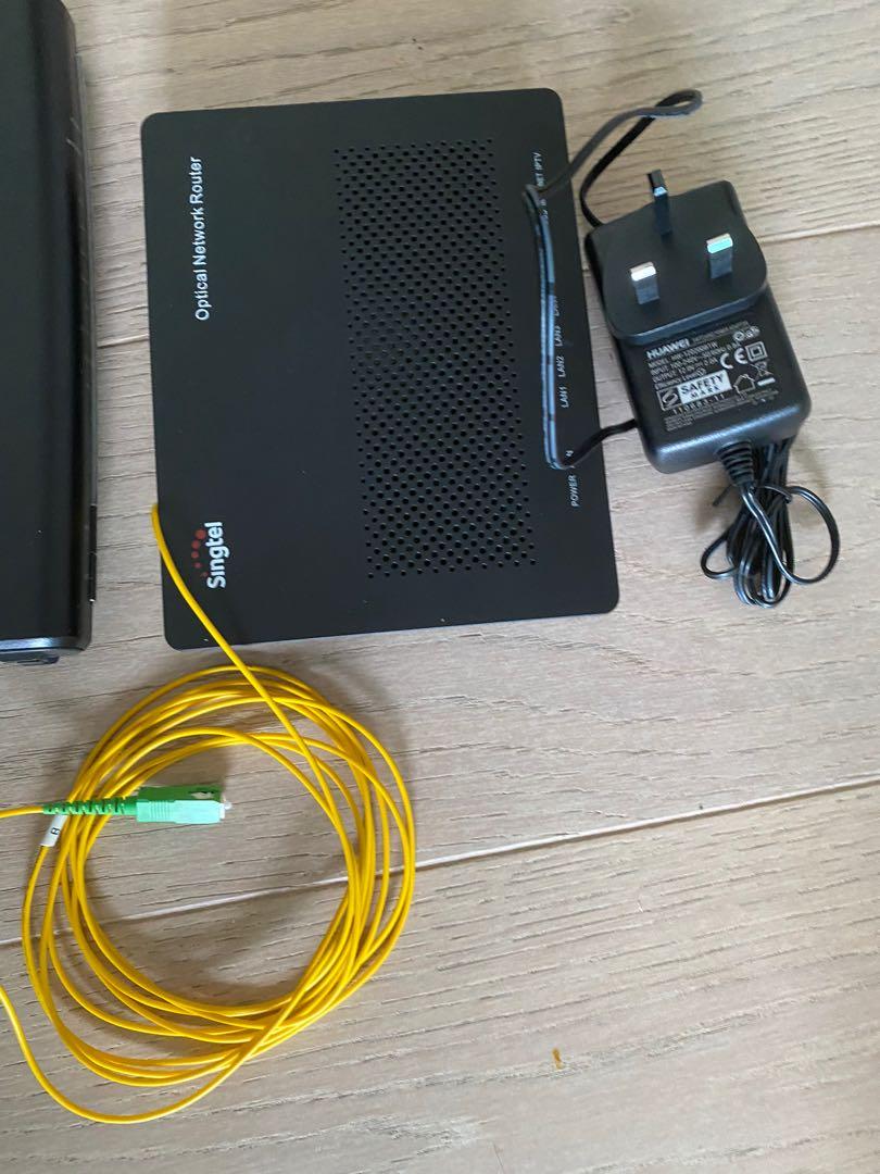 Singtel router and optical network router ONT, Computers & Tech, Parts ...