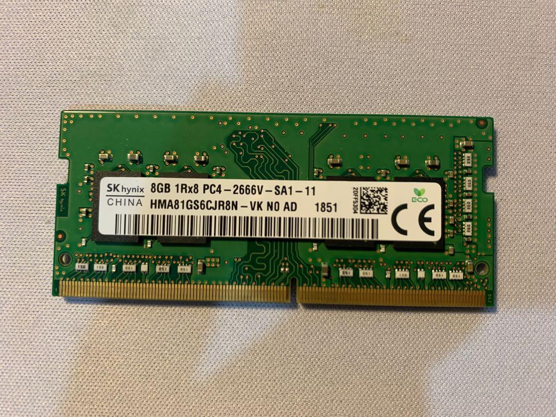 SK Hynix 8Gb DDR4 2666Mhz RAM, Computers & Tech, Parts & Accessories ...