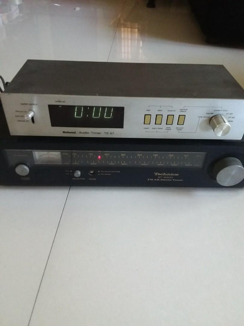 Technics FM/AM Stereo Tuner ST2300 & National Audio Timer TE97, Audio ...