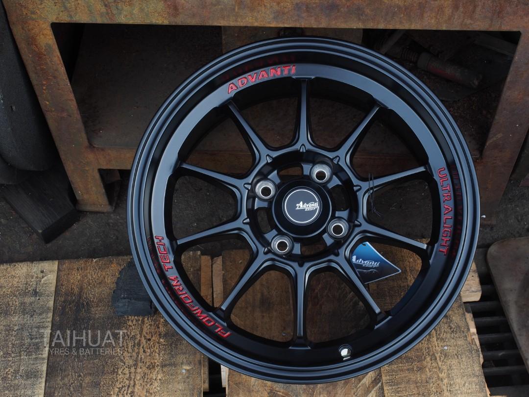 15" ADVANTI RACING tallo 4x100 flow formed rims, Car Accessories, Tyres ...