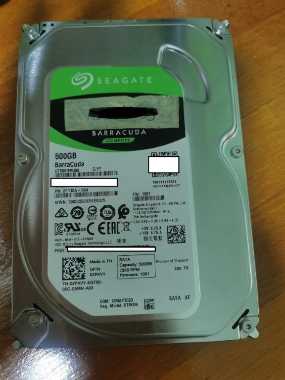 Seagate 3.5" Desktop Hardrive 500GB, Computers & Tech, Parts ...