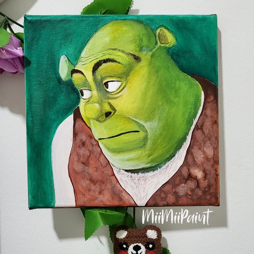 " Shrek " Acrylic Painting (Made-to-order), Hobbies & Toys, Stationery ...