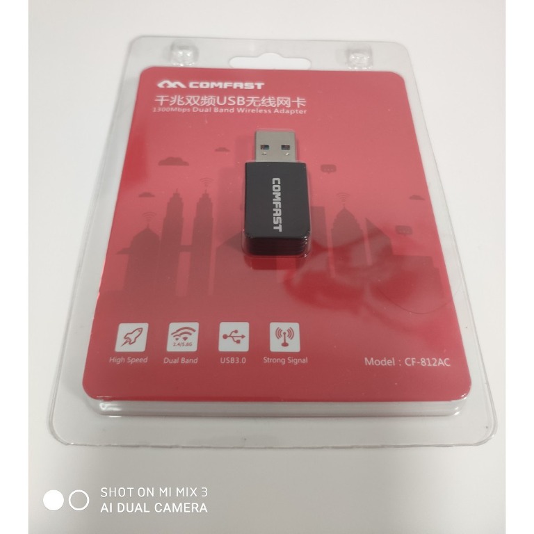 BNIB Comfast CF-812AC Wifi Ethernet USB 3.0 Network card 1300Mbps 2 ...