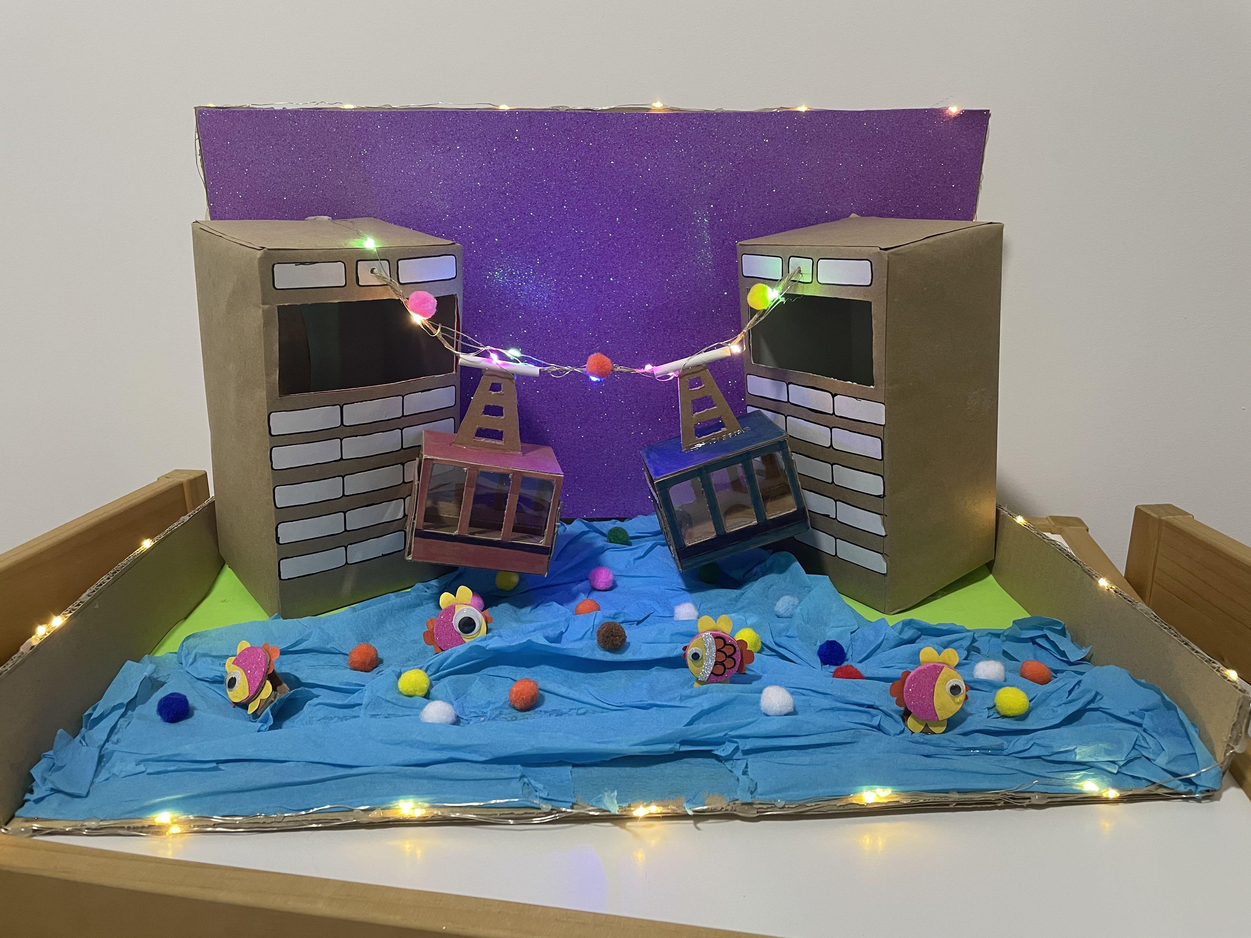 Cardboard Cable-Car with Lights (Recycle Project), Hobbies & Toys, Toys ...