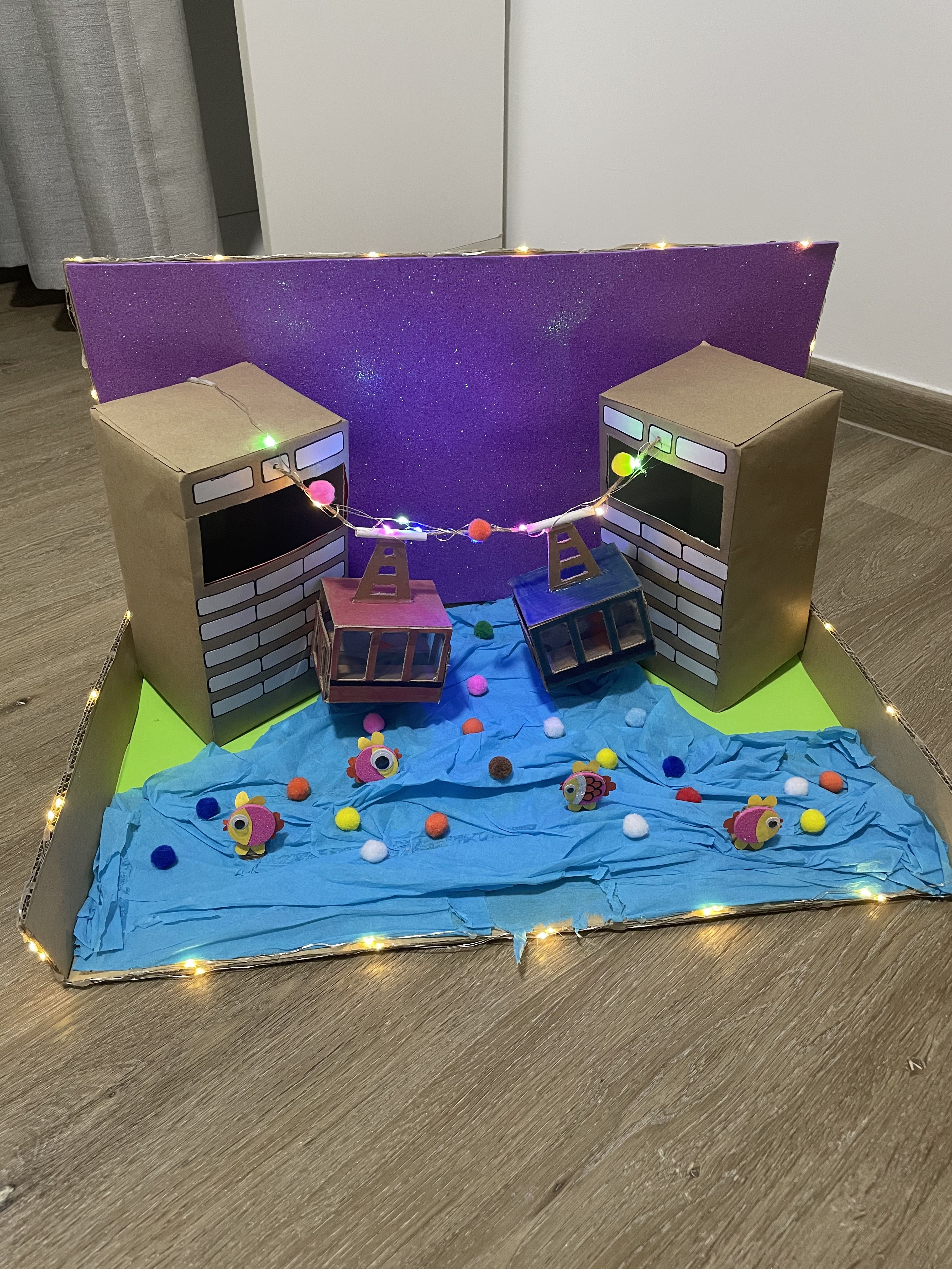 Cardboard Cable-Car with Lights (Recycle Project), Hobbies & Toys, Toys ...