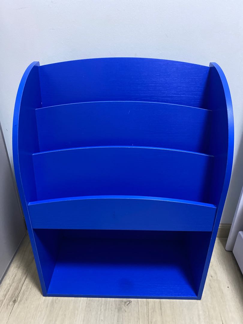 Children Blue book rack/ bookshelf, Furniture & Home Living, Furniture ...