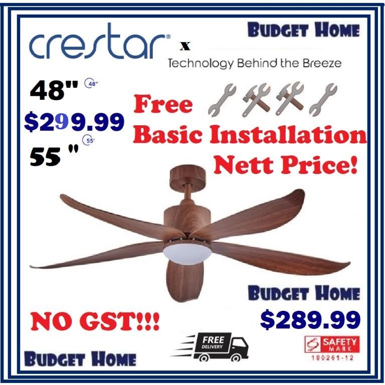 Crestar Ceiling fan with Installation // Dc motor fan with light ...