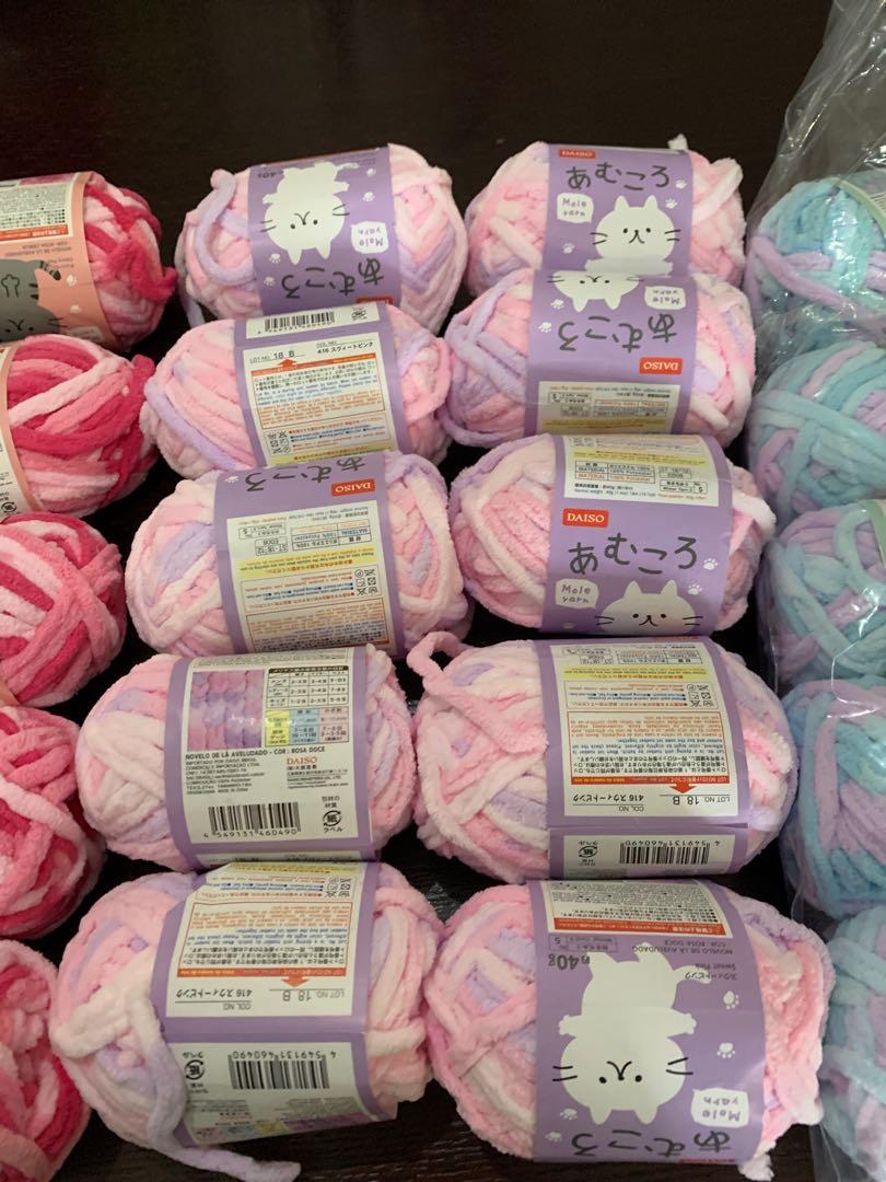 Daiso Mole Yarn, Hobbies & Toys, Stationery & Craft, Craft Supplies ...