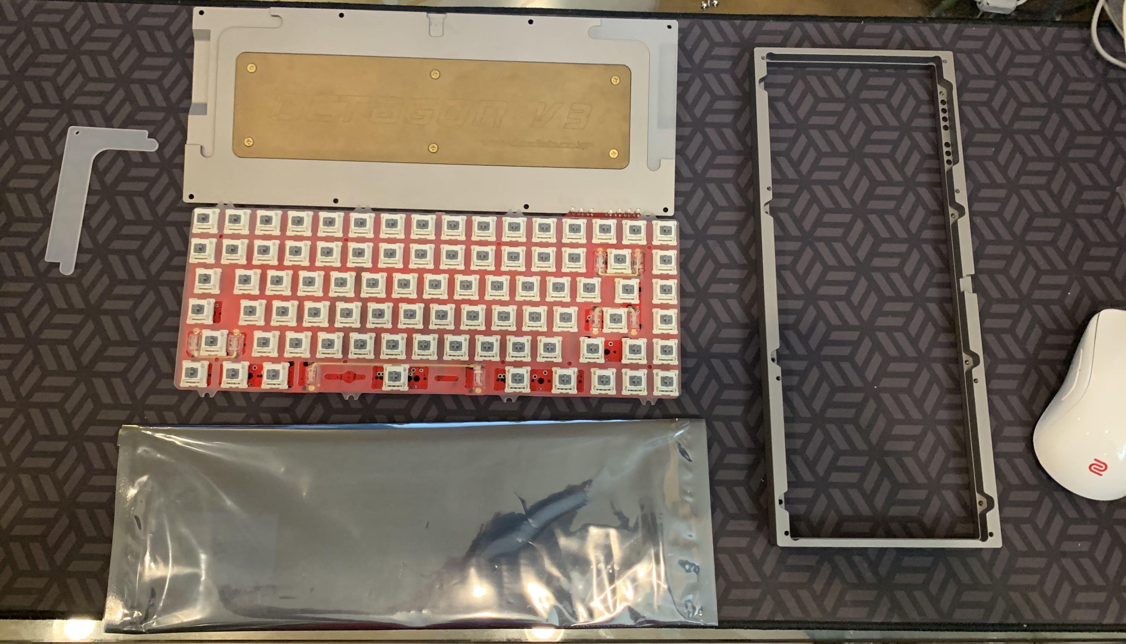 Duck Octagon V3 Silver Gray 75% Custom Mechanical Keyboard, Computers ...