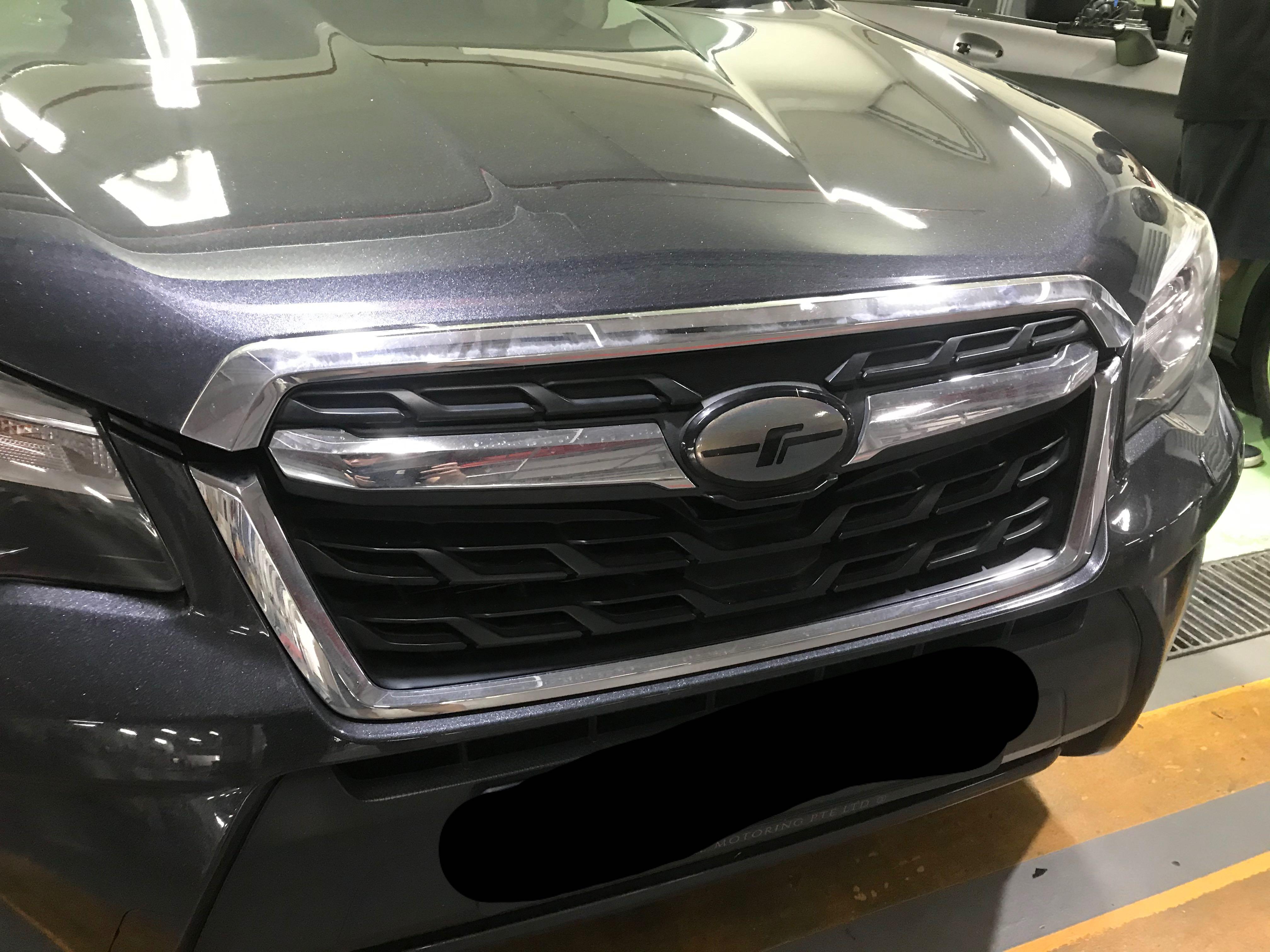 Forester grill wrap matte black, Car Accessories, Accessories on Carousell