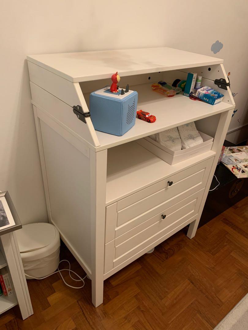 IKEA changing table, Furniture & Home Living, Furniture, Shelves ...