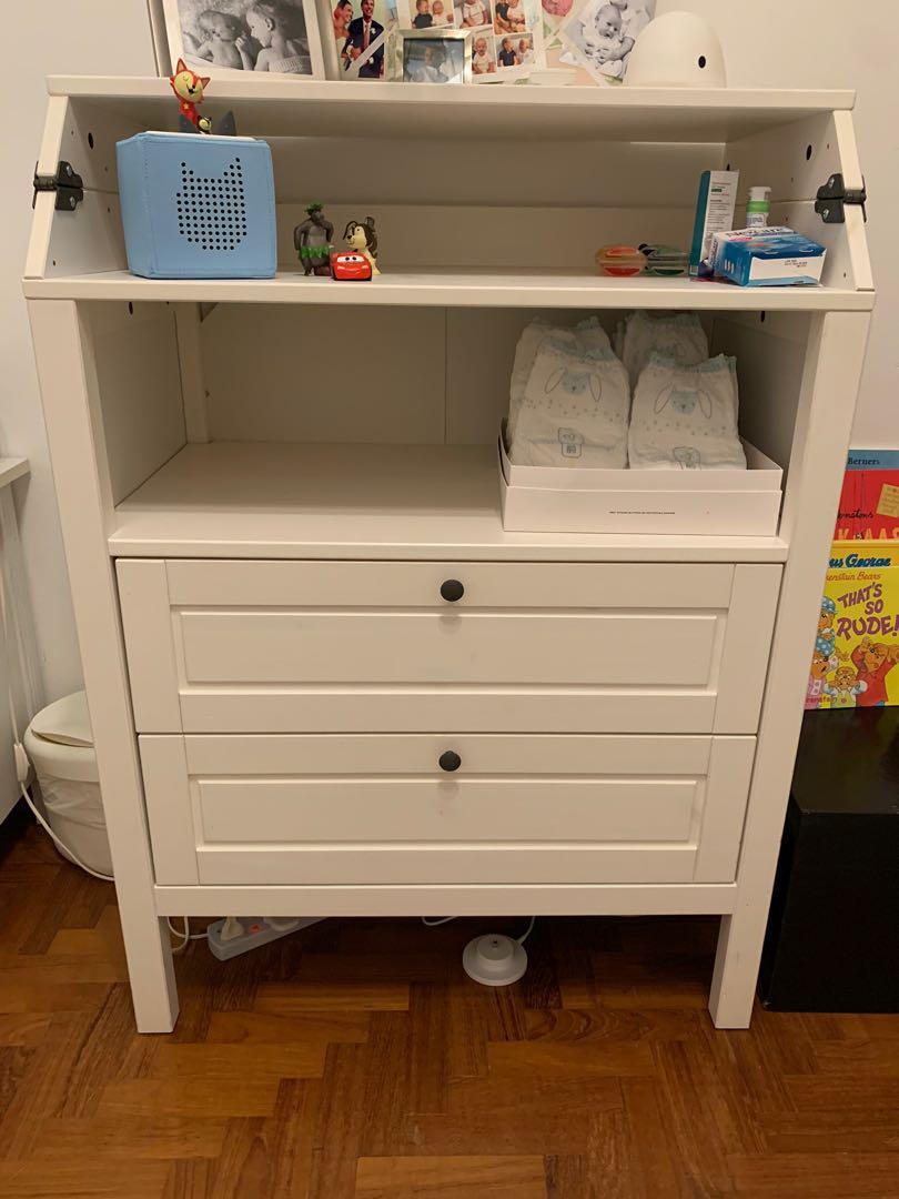 IKEA changing table, Furniture & Home Living, Furniture, Shelves ...