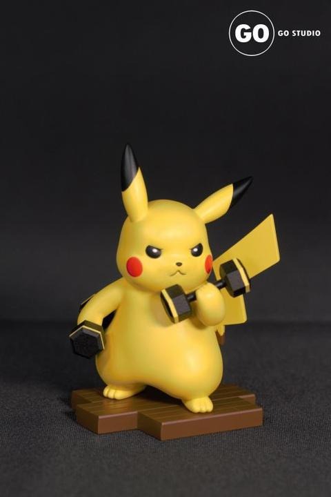 [IS] GO STUDIO - POKEMON DUMBBELL LIFTING PIKACHU FIGURE STATUE ...