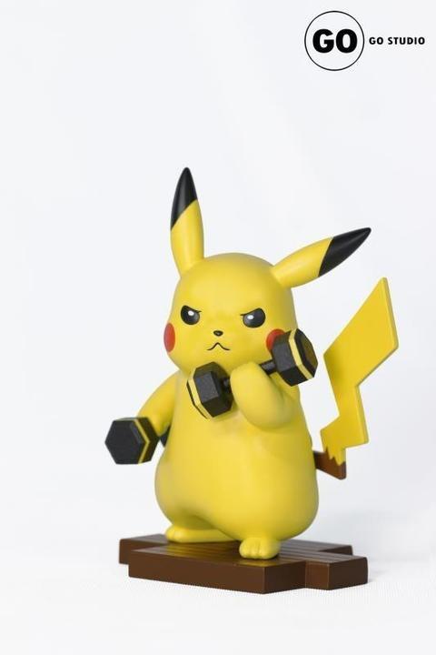 [IS] GO STUDIO - POKEMON DUMBBELL LIFTING PIKACHU FIGURE STATUE ...