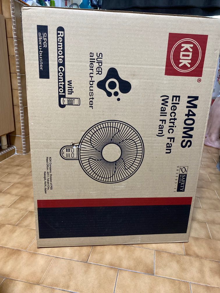 KDK M40MS WALL FAN WITH REMOTE, Furniture & Home Living, Lighting ...