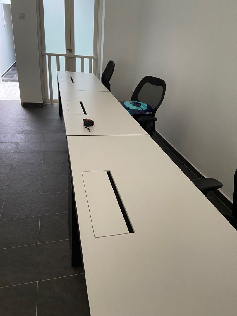 Long office table, Furniture & Home Living, Furniture, Tables & Sets on ...