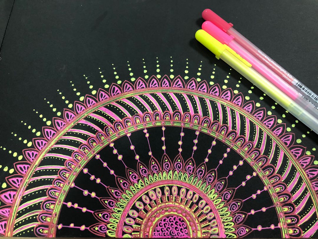 Mandala art A4 size, Furniture & Home Living, Home Decor, Frames ...