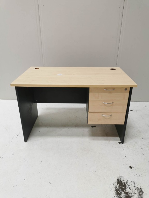 Office Desk with built in Chest of 3 Drawers, Furniture & Home Living ...