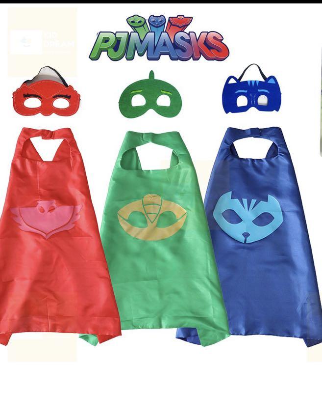 Pj masks cape costume gecko owlette catboy, Hobbies & Toys, Toys ...