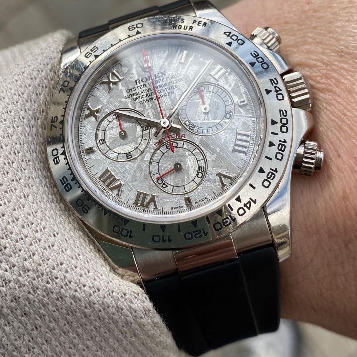 Rolex Daytona Meteorite Dial Full Set 116519, Luxury, Watches on Carousell