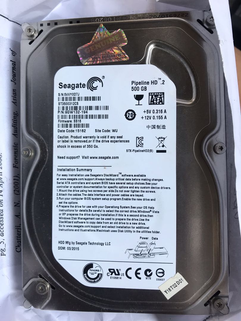 Seagate Pipeline 500GB, Computers & Tech, Parts & Accessories, Hard ...