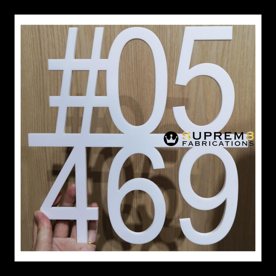 House Unit Number| Acrylic Unit Number| Door plate| House Number plate ...