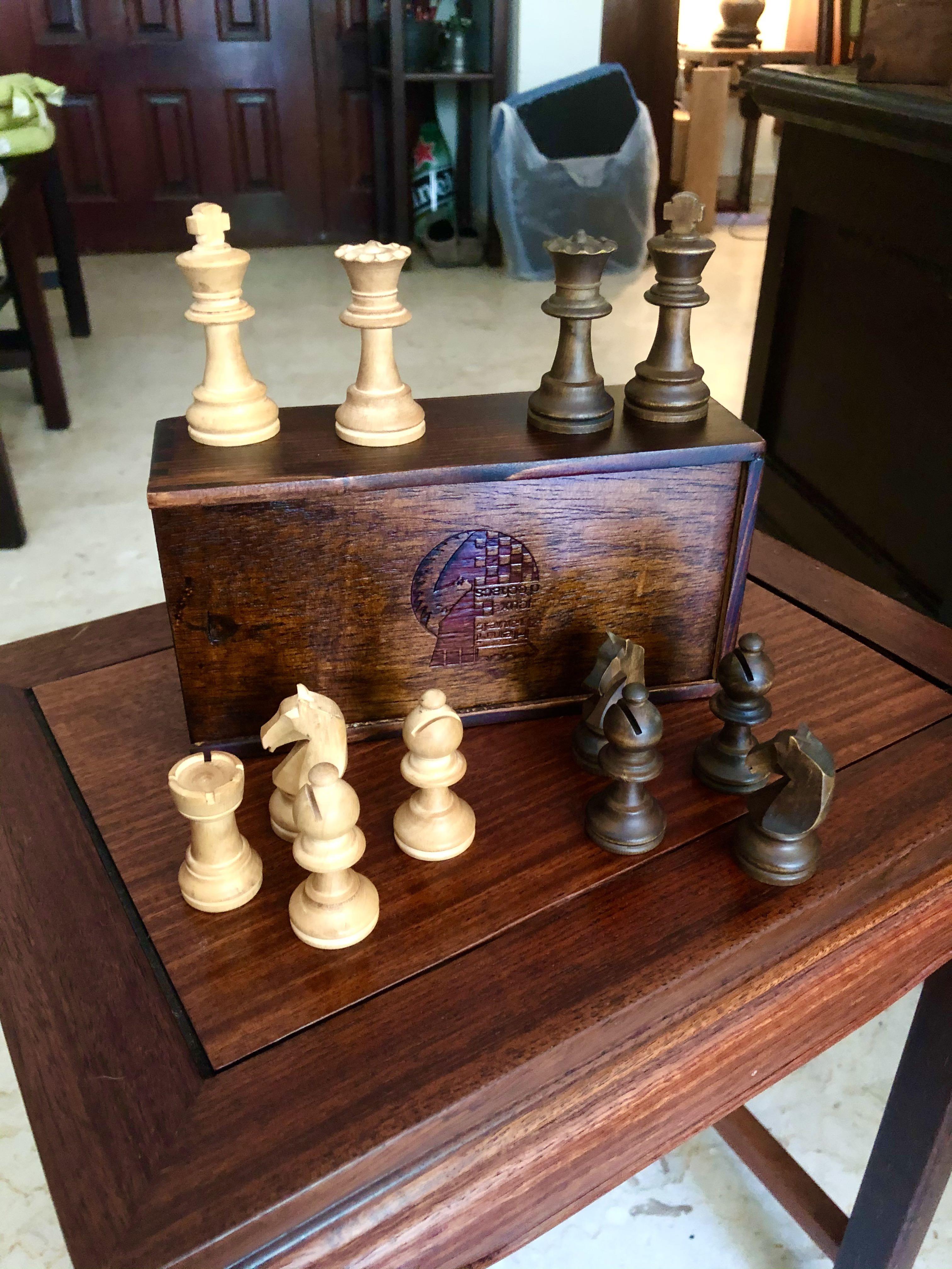 Vintage Original unweighted Henri Chavet Chess Set Circa 1930, Hobbies ...
