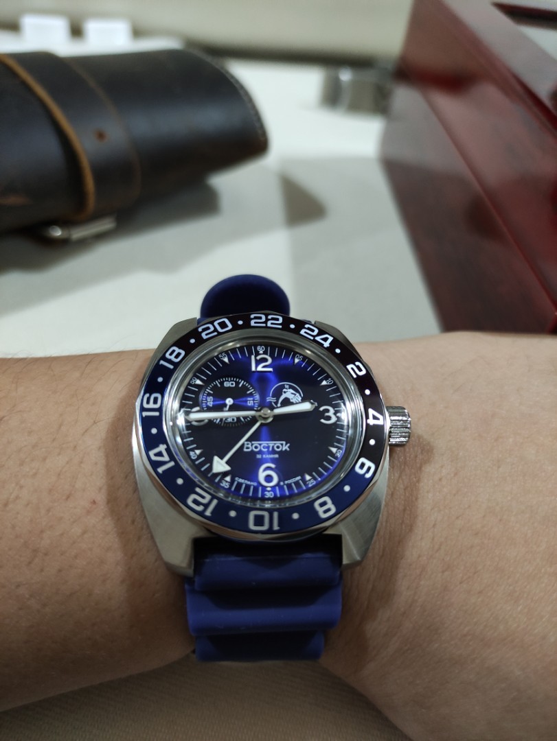 Vostok amphibia Scuba dude GMT, Luxury, Watches on Carousell
